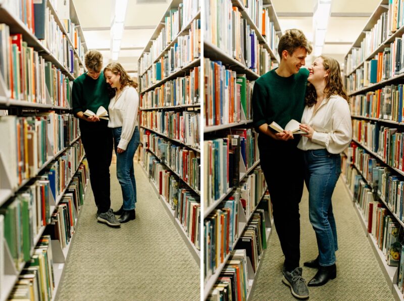 LA Central Library Engagement Photoshoot | Nostalgic Love Story