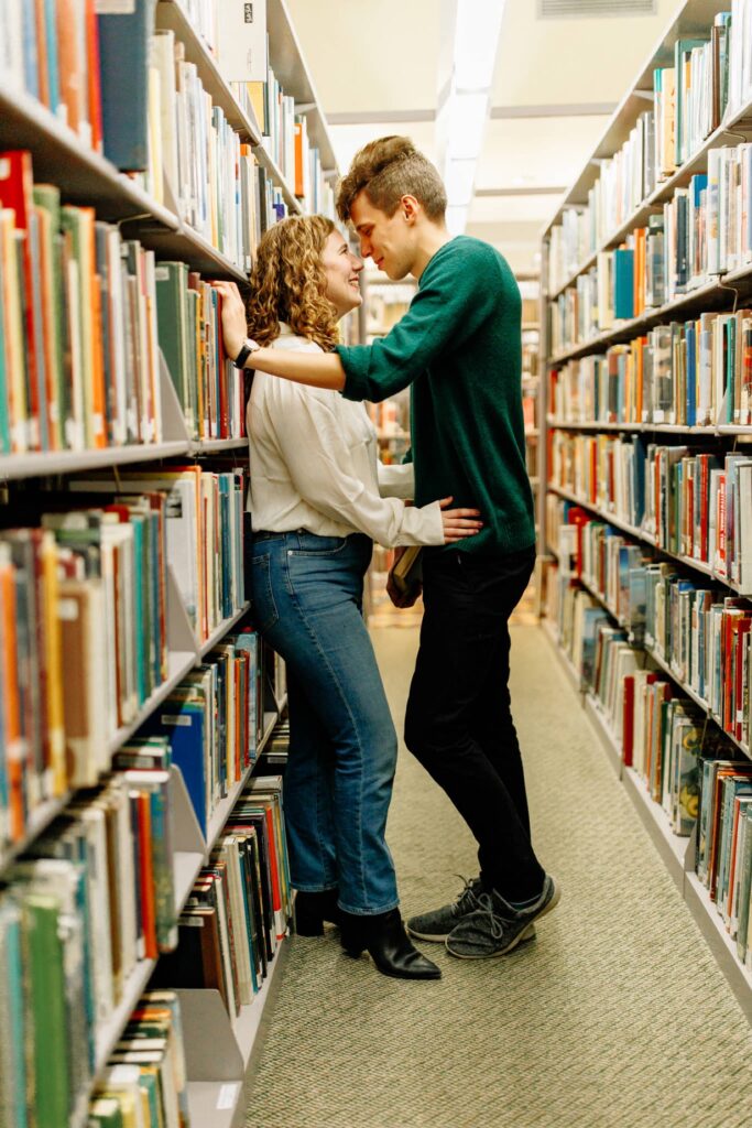 LA Central Library Engagement Photoshoot | Nostalgic Love Story