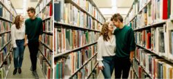 LA Central Library Engagement Photoshoot | Nostalgic Love Story