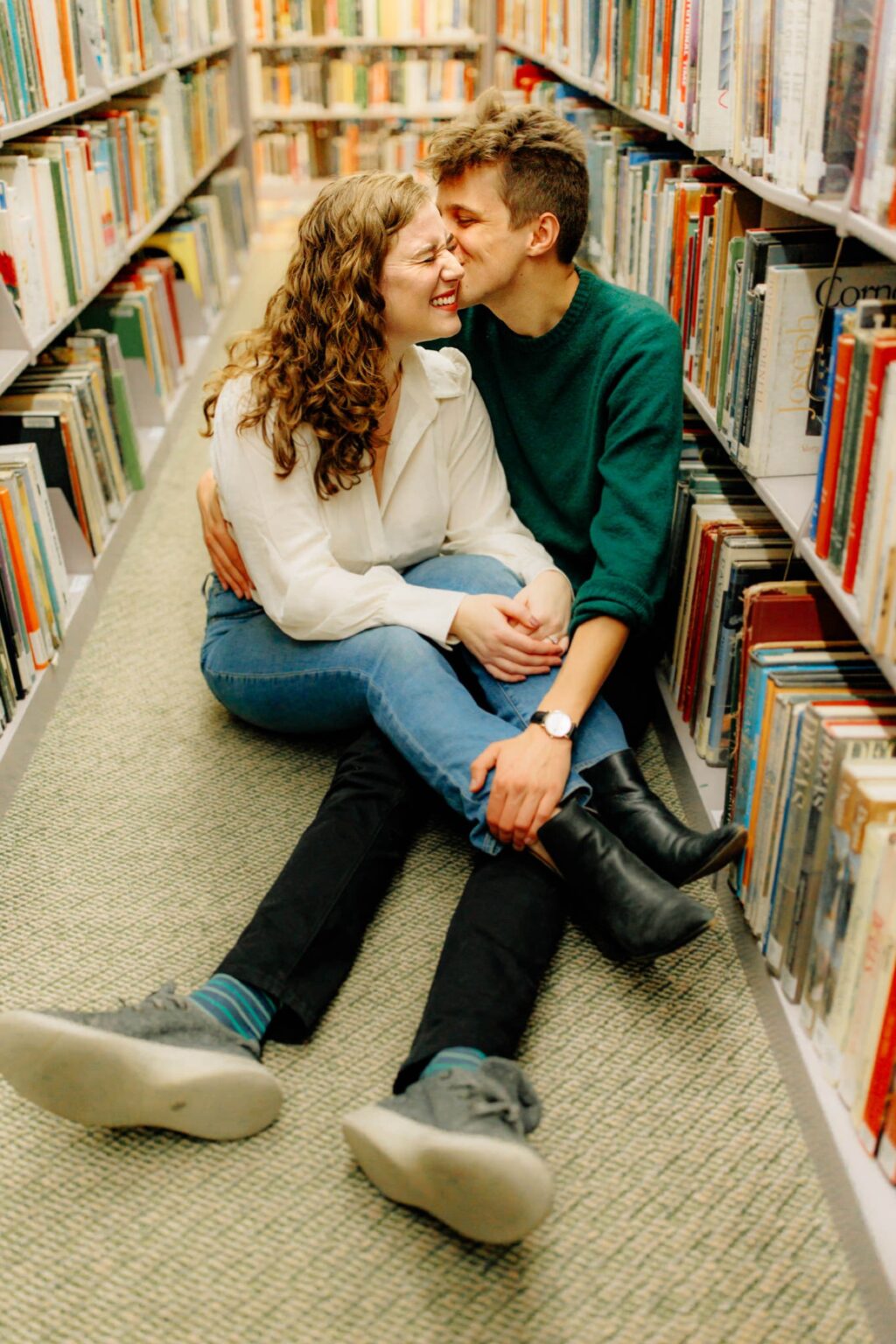 LA Central Library Engagement Photoshoot | Nostalgic Love Story