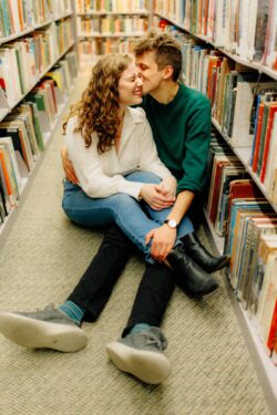 LA Central Library Engagement Photoshoot | Nostalgic Love Story