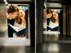 LA Central Library Engagement Photoshoot | Nostalgic Love Story