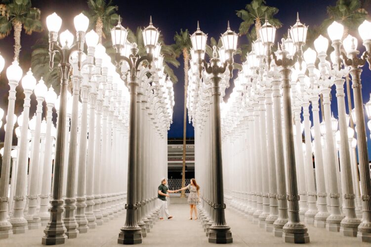 LACMA Lights Magic: The Perfect Venue for Engagement Photos